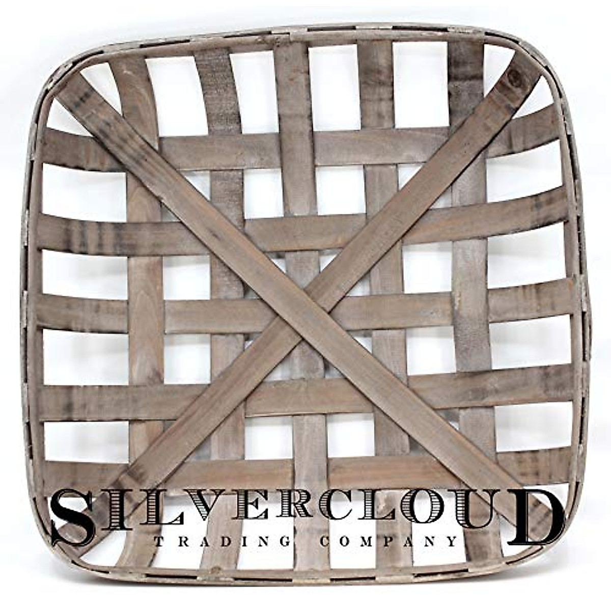 Tobacco Basket, Farmhouse Decor, Sml 17" Square - Silvercloud Trading Co.
