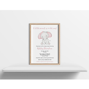 The Invite Lady Little Peanut Baby Shower Invites Customizable Girl Elephant Invitations (12 count)