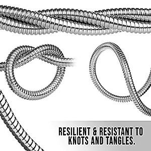 Tardigrade Steel Hose - Garden Hose 50 FT - Made of Metal - Heavy Duty Stainless Steel - Outdoor Water Hoses, Flexible, Lightweight, Brass, Dog Chew Crush Proof, No Kink, Durable Lawn Tool