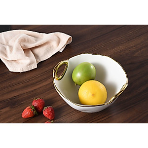 Pampa Bay Medium Bowl with Golden Handles