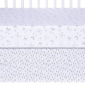 Trend Lab Peek-a-Boo Forest 3 Piece Crib Bedding Set, Gender-Neutral Color Palette, Includes Quilt, Fitted Crib Sheet and Skirt