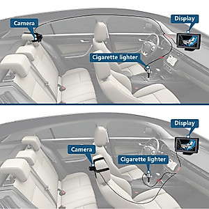 Baby Car Mirror, Baby Car Camera Monitor with 4.3'' HD Night Vision Display and The Car Seat Camera for Baby Rear Facing with Wide Clear View to Easily Observe The Baby's Move While Driving, SAMFIWI