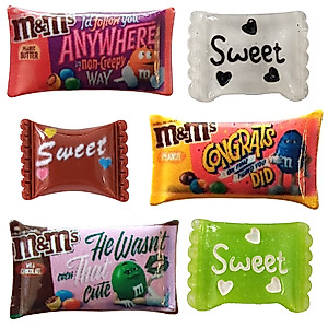 happyblockbuilder LPS Accessories Miniature Dollhouse Compatible with Littlest Pet Shop and Barbie Food Craft Sets Random Gift Bag Lots; Pets NOT Included… (Candy 6pc.)