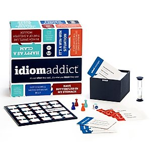 Idiom Addict, Decipher The Gibberish Phrase, 2400 Funny Brain Teasers, Large Group Party Game for 4+ Players