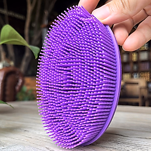 Premium Sensory Brush for Kids or Autism,Soft Silicone Body Scrubber,2 in 1 Sensory Room Occupational Therapy Sensory Brushes,Silicone Loofah,Pets Shower Brush Bath Brush Shampoo Brush