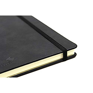 Silvine A6 Executive Soft Feel Notebook Black. 160 Pages (80 Sheets) Ruled 7mm feint. Ref 196BK