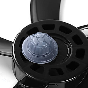 Zaldita Plastic Fan Blade Leaves Replacement Part with Nut Cover for 20 Inch Standing Pedestal Fan Table Fanner General Accessories Black One Size