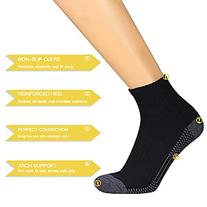 COOVAN Men's Athletic Ankle Socks 12 Pack Mens Cushion Comfort Casual Running Sock Size 13-15