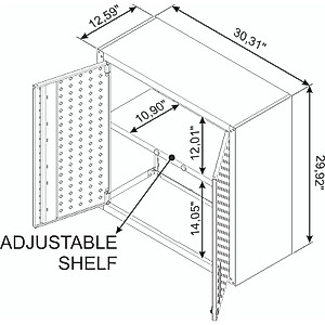 Pemberly Row Space Saving Metal 2 Piece Garage Storage Set with 2 Door Floating Cabinets in Charcoal Grey