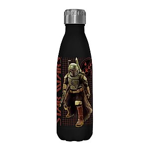 Star Wars Grid 17 oz Stainless Steel Water Bottle, 17 Ounce, Multicolored