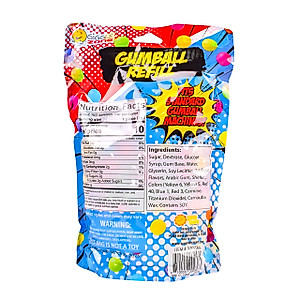 Gumballs for Gumball Machine, 15oz Assorted Chewing Gum Fruit Flavored Bubble Gum, Gluten Free, 193 pieces