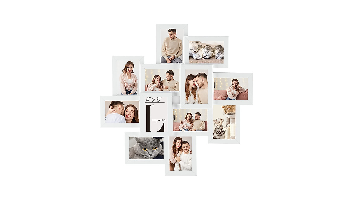 SONGMICS 4x6 Collage Frames - 12 Pack for Wall Decor
