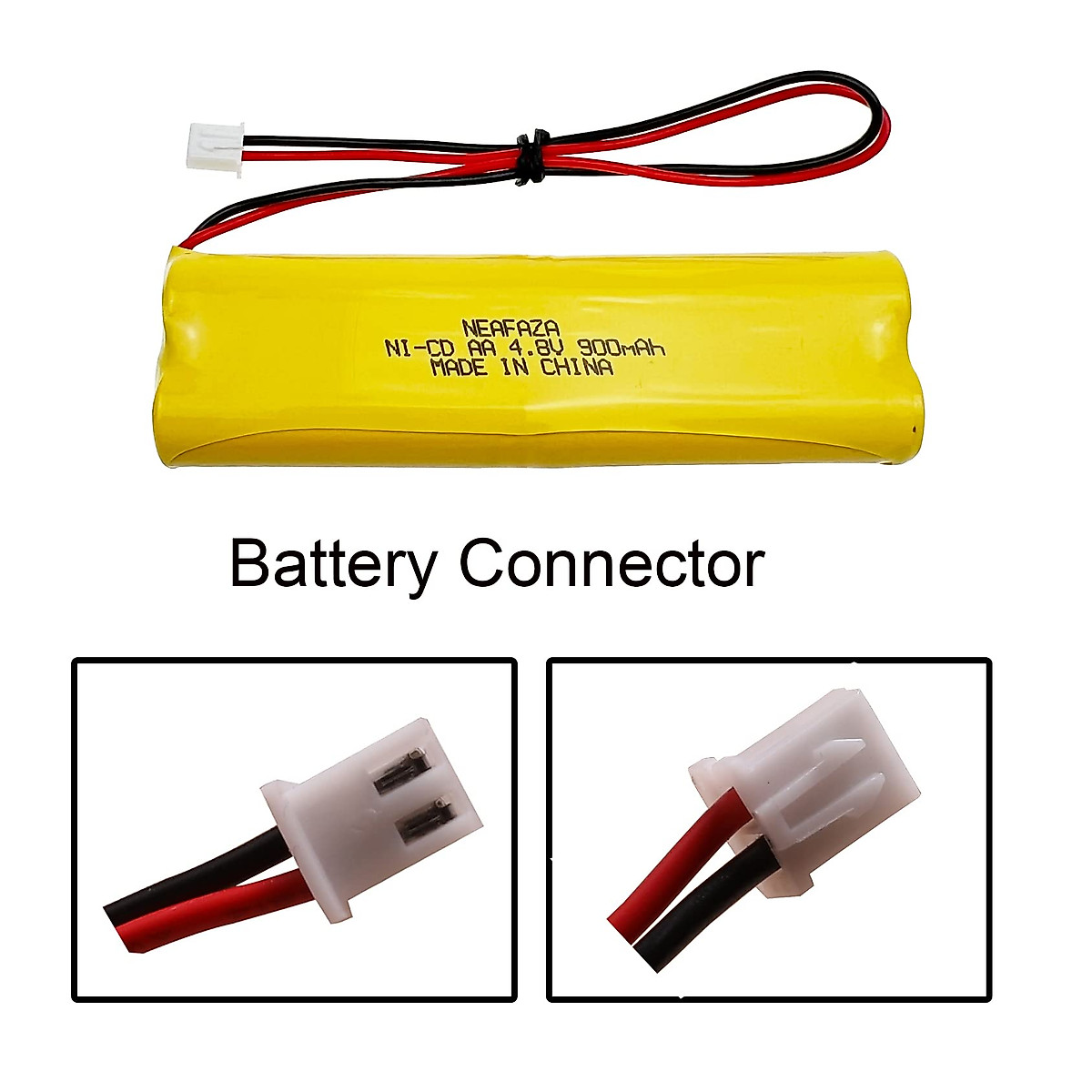 NEAFAZA D-AA650Bx4 Ni-CD 4.8V 900mAh Exit Sign Emergency Lighting Battery Compatible with Unitech Dual-Lite 0120859 Ni-CD AA 650mAh E1021R LITHONIA DAA650Bx4 (5 Pack)