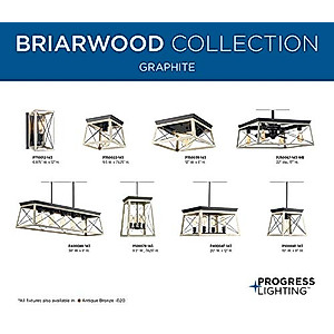 Briarwood Collection Whitewashed One-Light Farmhouse Flush Mount Ceiling Light