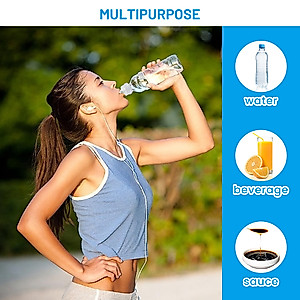 Amviner 28mm Push Pull Cap, Replacement Water Bottle Flip Tops with Seal Tab for Smart Bottles or Soda Water Bottles, 10PCS