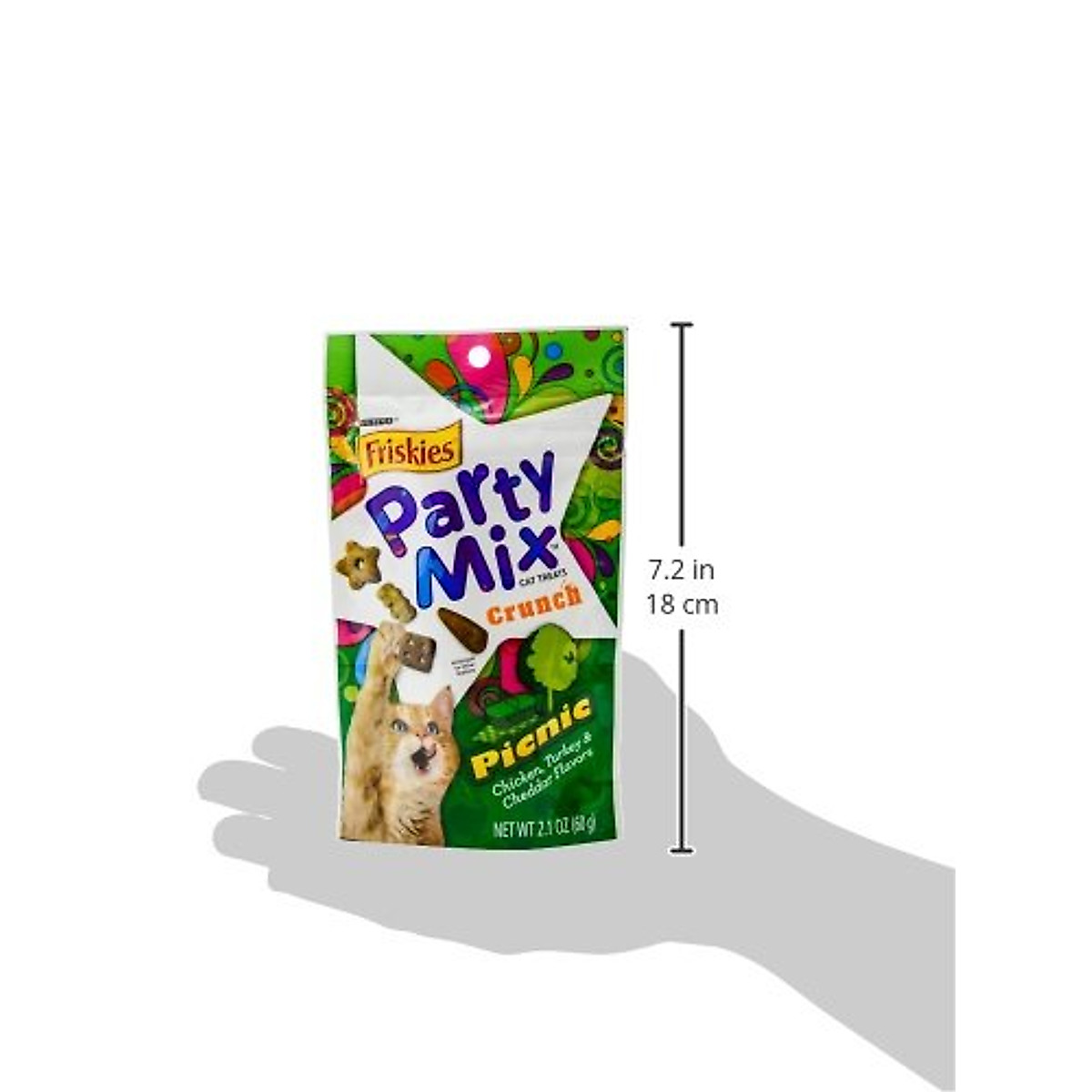 Friskies 57442 2.1 oz. Party Mix Picnic Crunch44; Cat Treat