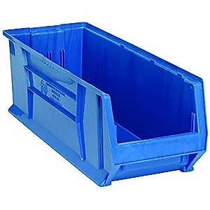 QUANTUM STORAGE SYSTEMS K-QUS973BL-1 Plastic Storage Stacking Hulk Container, 29-7/8 inch x 11 inch x 10 inch, Blue