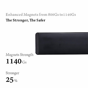 Stainless Steel Magnetic Knife Strip Holder with 3 Hooks 16 Inch, 25% Stronger Magnet, Adhesive Magnetic Knife bar Rack for Wall No Drilling - by KITCHENDAO