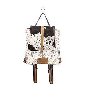 Myra Bag Bloom Bleach Upcycled Canvas & Cowhide Backpack S-1504