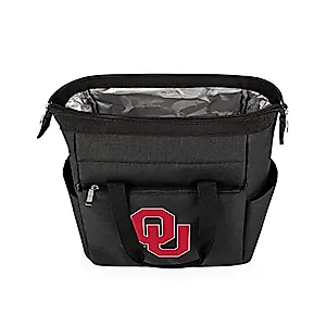 PICNIC TIME NCAA Oklahoma Sooners On The Go Lunch Bag, Soft Cooler Lunch Box, Insulated Lunch Bag, (Black) 10 x 6 x 10.5