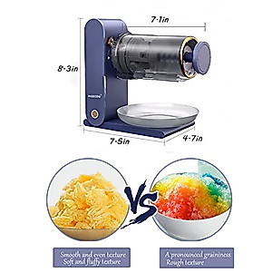 Shaved Ice Maker Snow Cone Rechargeable Slushie Machine Ice Cream Maker for Kids and Family Portable USB Charger 2 Set Block Ice Molds (purple)