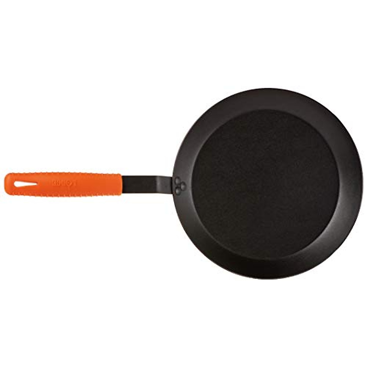 Lodge Manufacturing Company CRS12HH61 Carbon Steel Skillet, 12", Black/Orange
