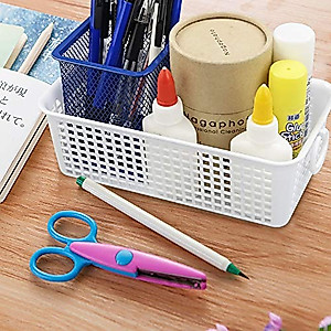 Qskely 36-Pack Small Storage Basket, Plastic Storage Basket Tray, Color Random