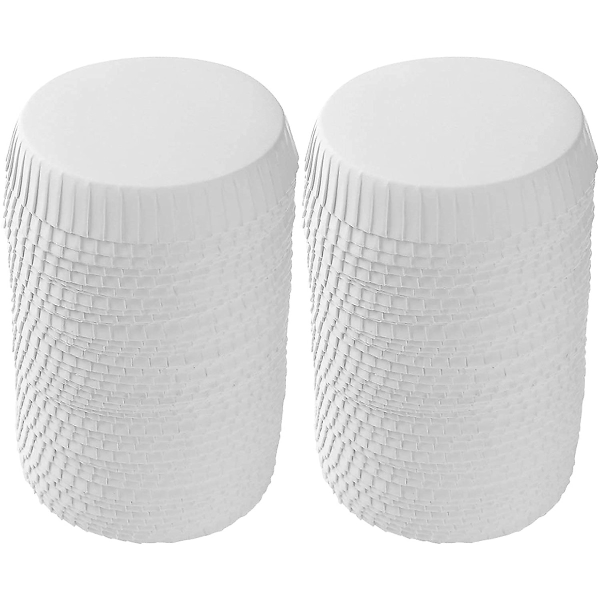 KISSHAKE 100 PCS Disposable Paper Cup Cover Hot Cup Lid Recycled Drinking Lid Coffee Cup Cover for Cafe Hotel KTV Bars, Paper Covers for Glassware, 3.35 Inches Diameter White Paper Cup Lids