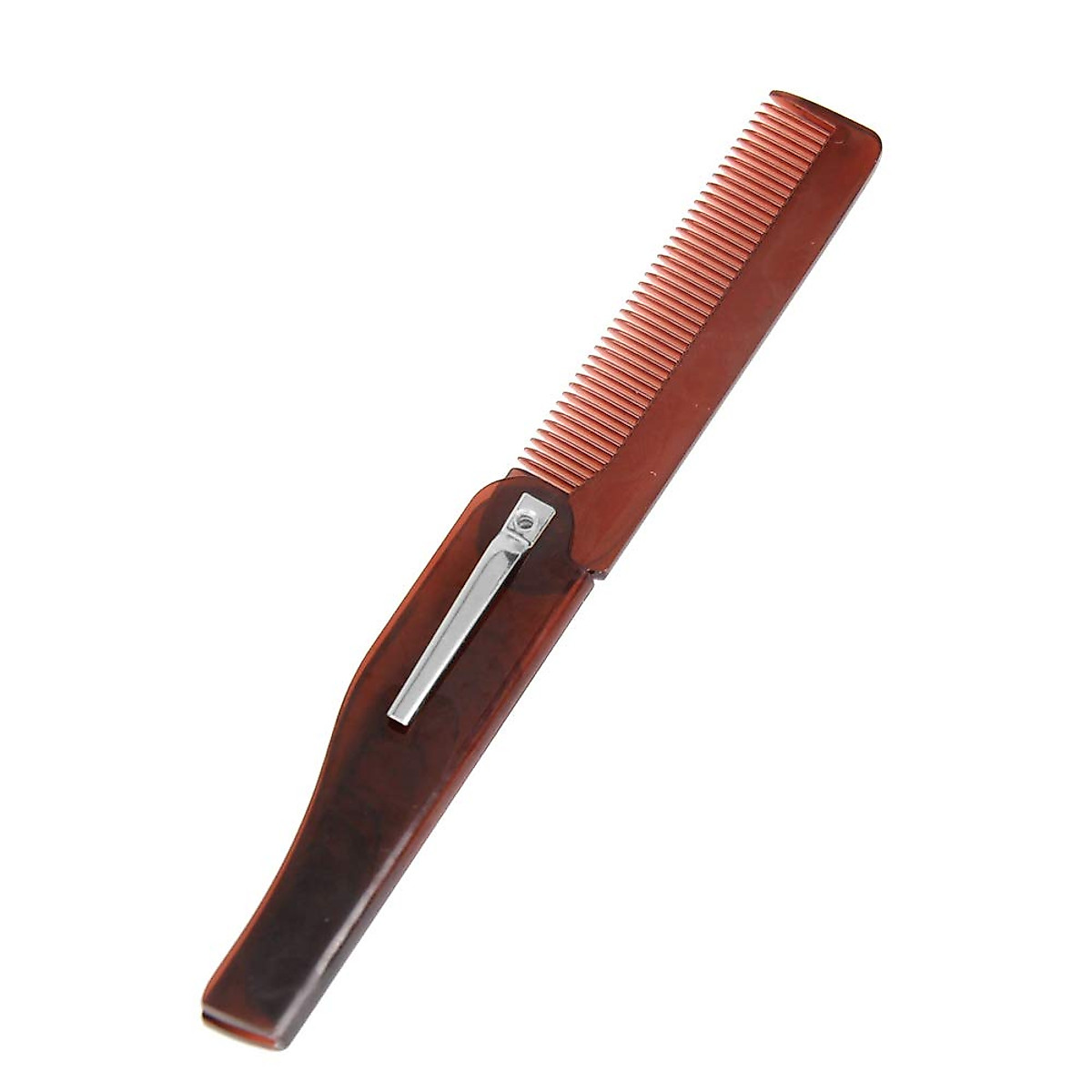 haixclvyE Beard Brush for Men - Men Folding Beard Comb Mustache Styling Shaper Beauty Hairdressing Tool Black