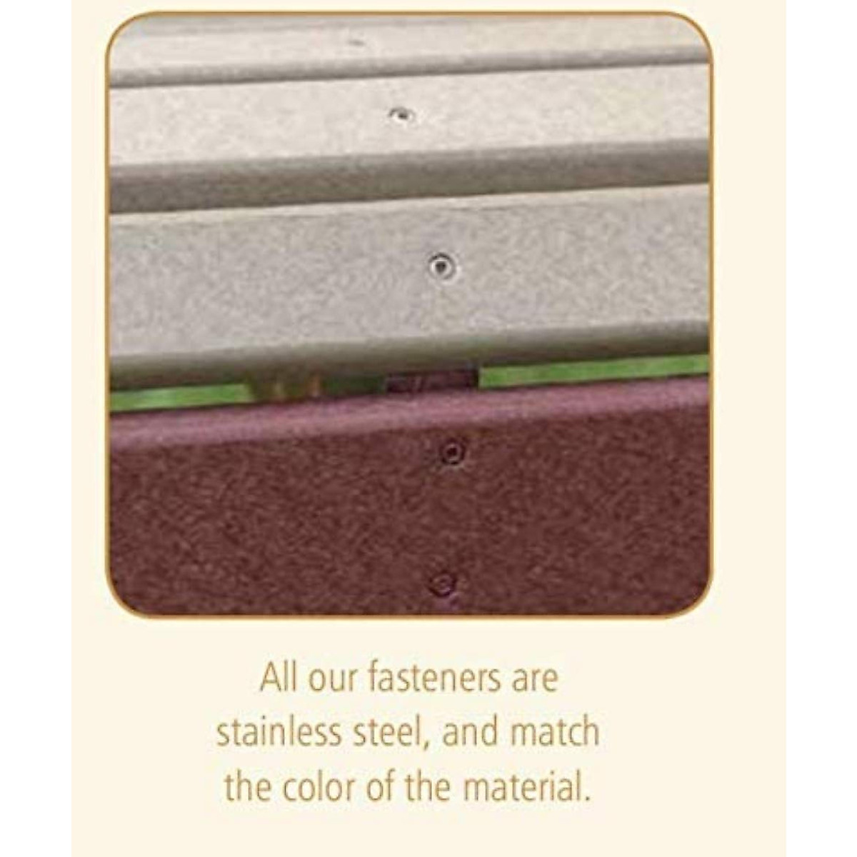 Poly Lumber Roll Back Design Porch Swing Everlasting PolyTuf HDPE- Amish Crafted - Made in USA - Solid Color (4FT, Green)