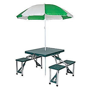 Stansport Picnic Table and Umbrella Combo - Green (615)
