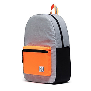 Herschel Supply Co. Settlement Sharkskin Enzyme Ripstop/Black Enzyme Ripstop/Shocking Orange One Size