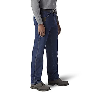 Wrangler Riggs Workwear mens Relaxed Fit Five Pocket jeans, Antique Indigo, 40W x 30L US
