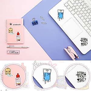 100 Pieces Doctor Nurse Stethoscope Stickers Waterproof Health Care Science Equipment PVC Stickers Human Body Organ Anatomy Map Graffiti Decals for Water Bottles, Laptops, Phones, Skateboards