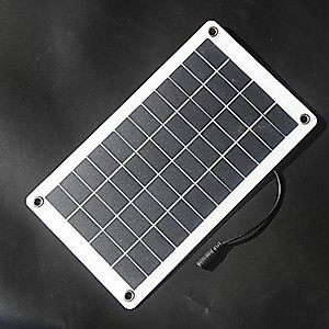NUZAMAS 7.5W 18v Semi Flexible Solar Panel Monocrystalline Cell, Alligator Clips, DC for Car Yacht Led Light RV 12v Battery Boat Outdoor Charger