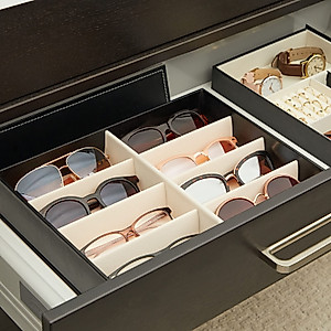 Juvale 8 Slot Sunglasses Organizer Storage, Eyeglasses Holder for Home Multiple Glasses Display Case (12.7x9.8 in)