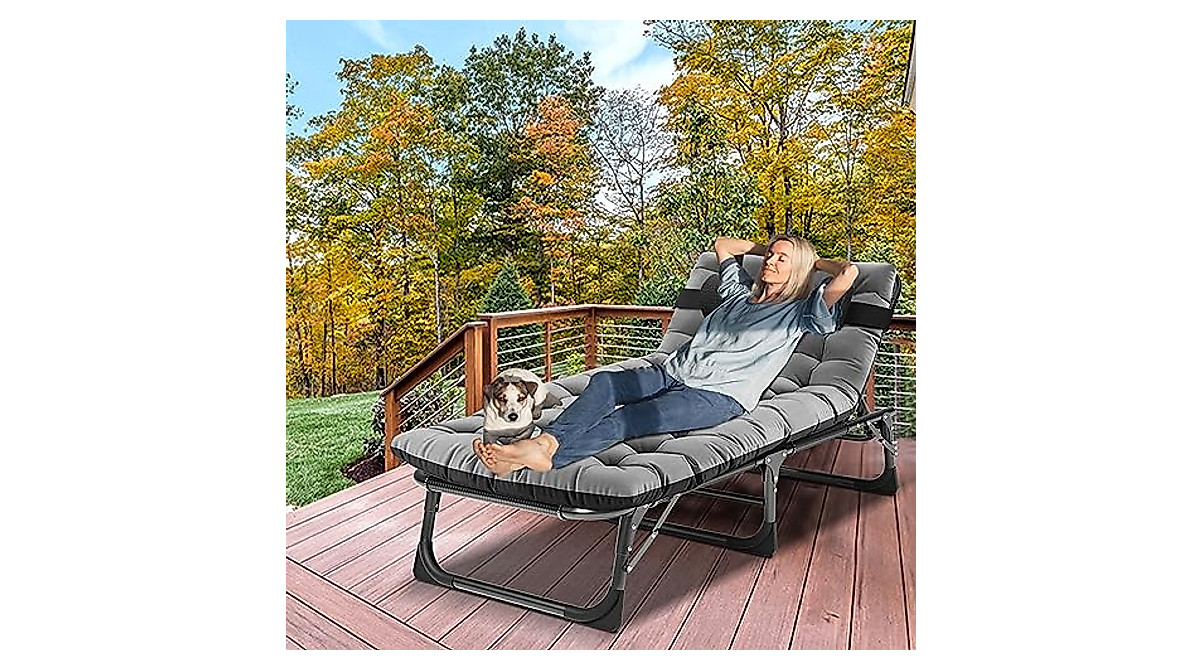 Adjustable Camping Cot with Reclining Chairs for Outdoor Relaxation