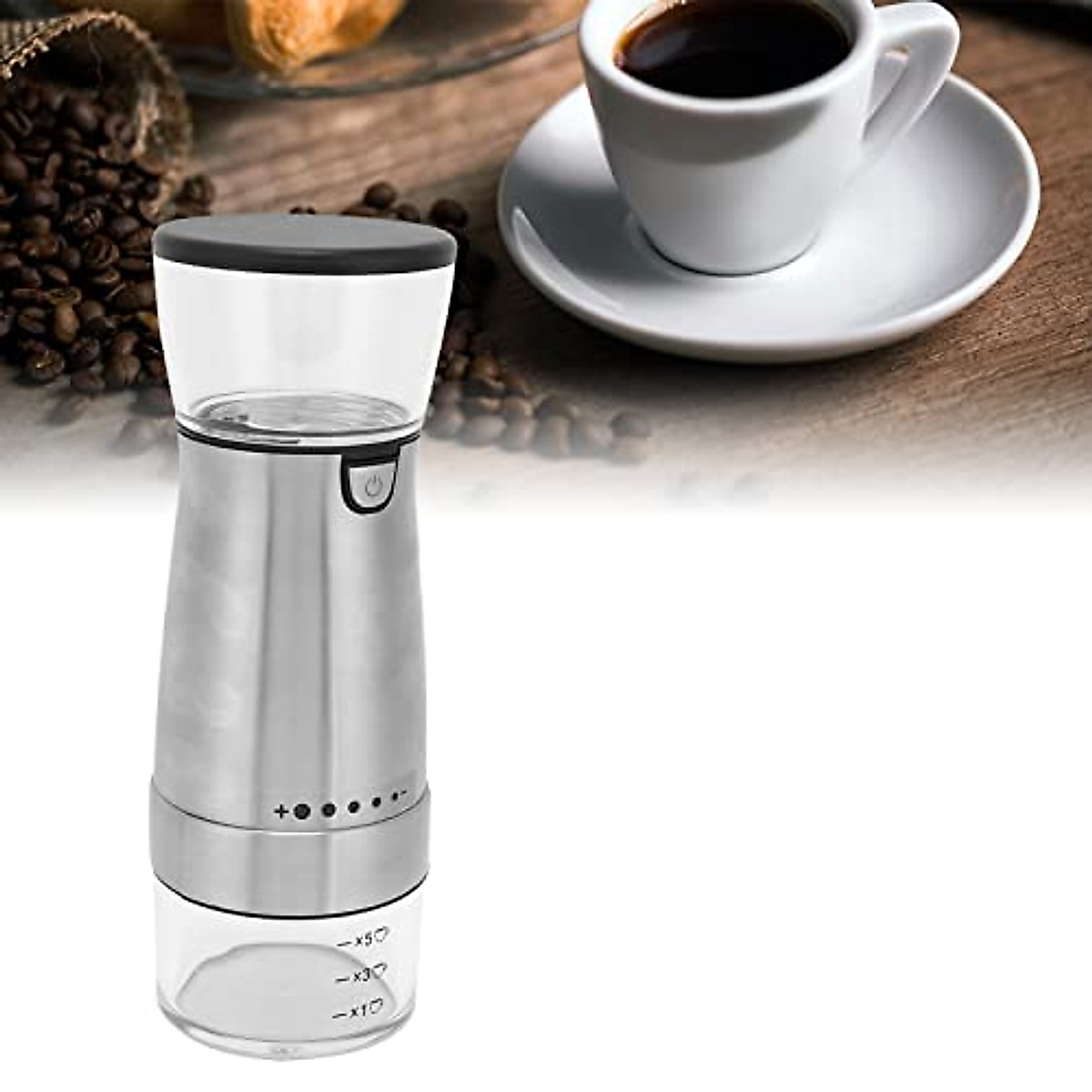 Portable Electric Coffee Grinder - USB Charging, Automatic Coffee Bean Grinder for Home and Office Use - Coffee Maker and Spice Grinder - Electric Coffee Grinding Machine