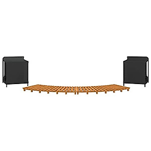 GOLINPEILO Spa Surround Black Poly Rattan and Solid Wood Acacia, Poly Rattan Outdoor Massage Hot Tub Frame with 2 Storage Shelf and 2 Spa Step, Patio Outdoor Hot Tub Surround, -9972