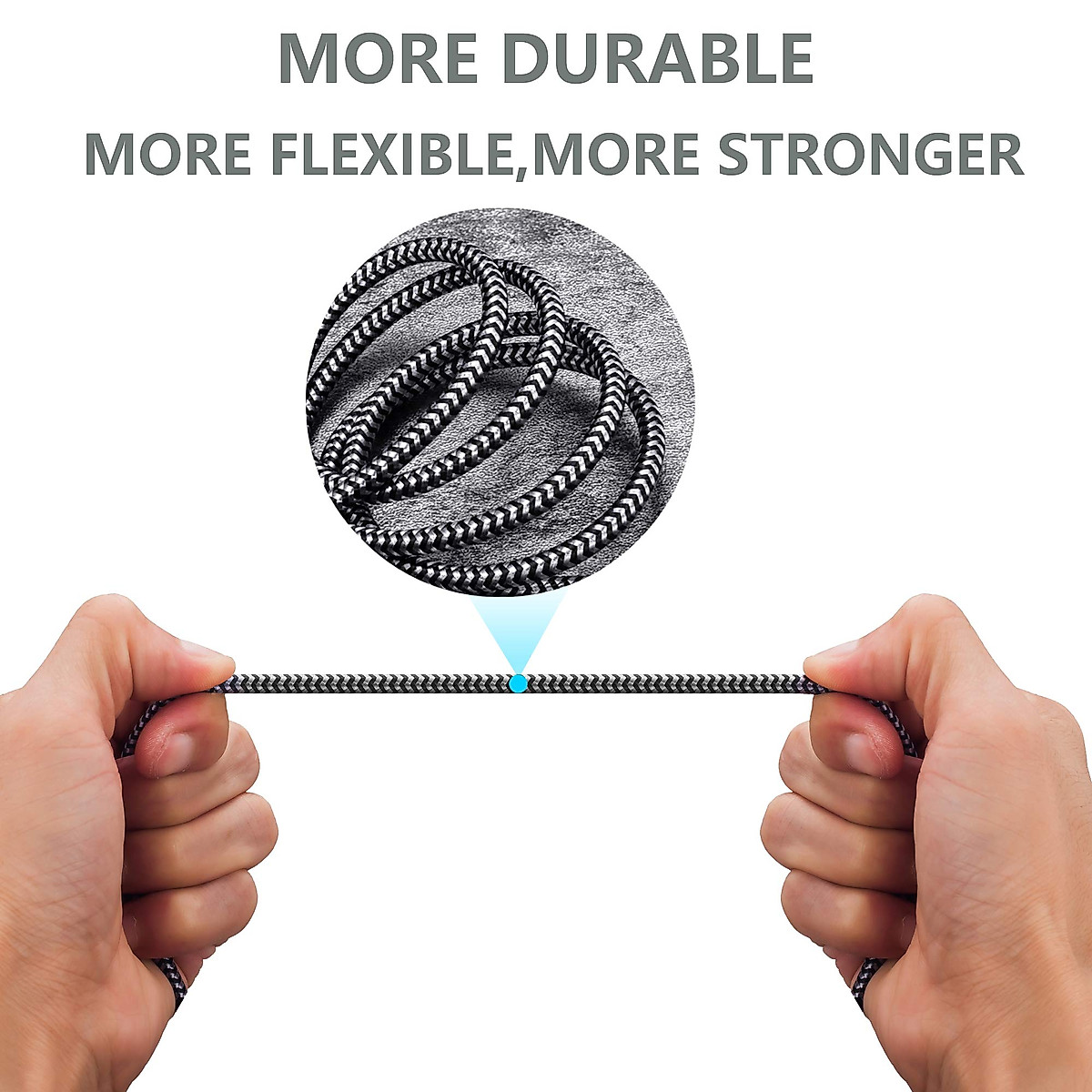 MORELECS Aux Cord 2Pack, 3.5mm Audio Cable Nylon Braided Aux Cable 4ft, 3.5mm Male to Male AUX Cord for Car, Headphones, Home Stereos, Speaker