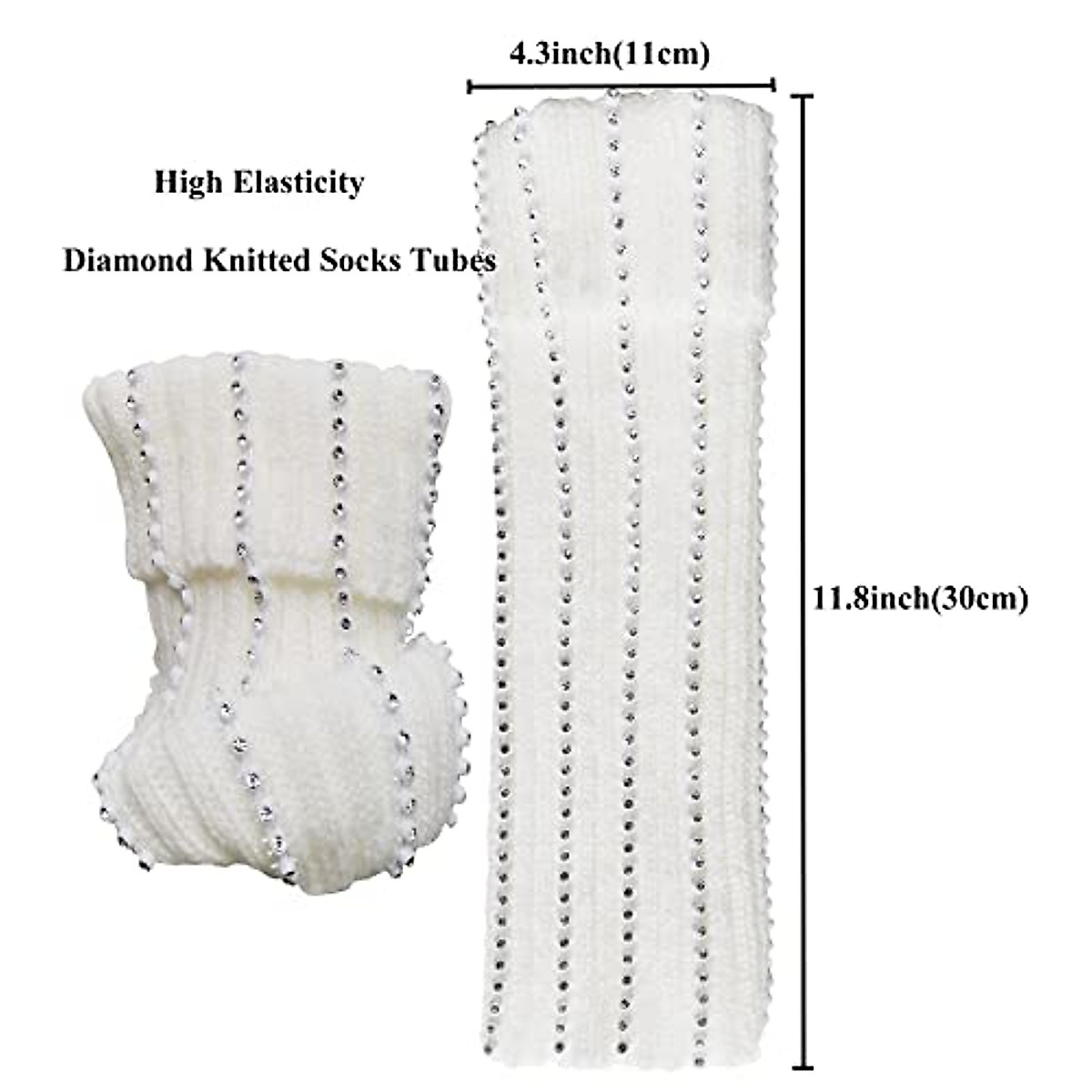 BOMJJOR Michael Ankle Socks Fashion MJ Jackson Costume Sequins Sock Tubes Men Women Kids Billie Jean Socks Cover (Off White Socks for Adults)