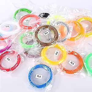 POPETPOP 3D Printing Pen 3D Pen Filament Refills- 5 Meters 3D Printer Filament Bundle 3D Printing Filament 1.75mm ABS Filament for 3D Pen, Random Color 3D Printer Glue