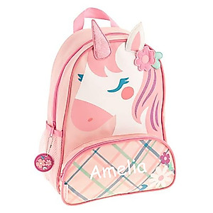 The Trendy Turtle Personalized Plaid Unicorn Backpack - Back to School or Travel Tote Book Bag with Custom Name