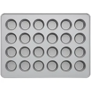 Wilton Baker's Best Non-Stick Bakeware Muffin Pan, 24-Cup Cupcake Pan, Steel, Silver