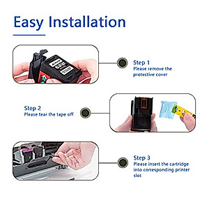 Ankink Higher Yield HP 62XL Ink Cartridge Replacement for 62 HP62XL hp62 XL Envy 5540 5640 5660 7640 7644 7645 OfficeJet 200 250 5740 5745 8040 Printer 3 Black 1 Color (Tricolor) Combo 4 Pack c2p07an