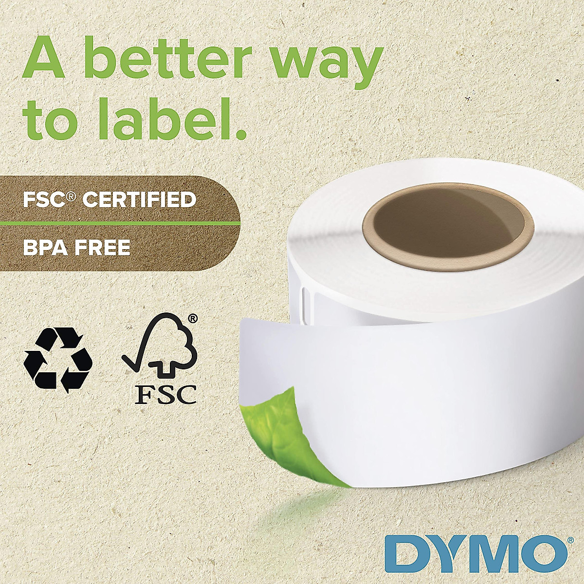 DYMO LW Standard Shipping Labels for LabelWriter Label Printers, White, 2-1/8'' x 4'', 1 roll of 220 (30323)
