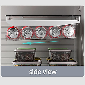 WINARA Soda Can Organizer for Refrigerator,Hanging Soda Can Holder Pop Cans Beverage Container Dispenser for Kitchen Freezer Rack Pantry Cabinet Cupboard