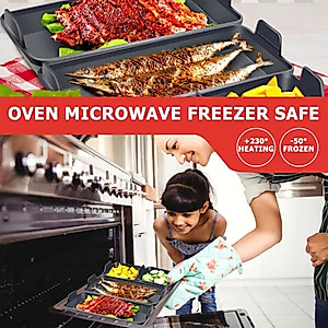 Nonstick Bakeware Set Cake Silicone Sheet Pan, Premium Baking Pan Dividers Non Stick Silicone Sheet Pan Set Suitable for Oven, Air Fryer to Simplify Cooking, Safe to Use and Easy to Clean (4 Dividers)