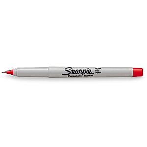SHARPIE Color Burst Permanent Markers, Ultra-Fine Point, Red
