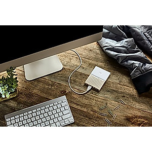 WD 2TB White-Gold My Passport Ultra Portable External Hard Drive - USB 3.0 - WDBFKT0020BGD-WESN